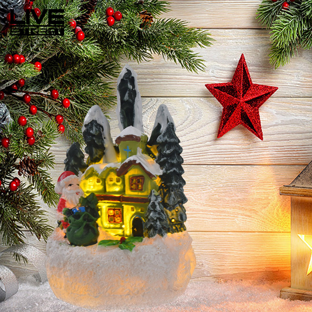 LVST_ Holiday Gingerbread House Decor Cozy Scene Gingerbread House ...