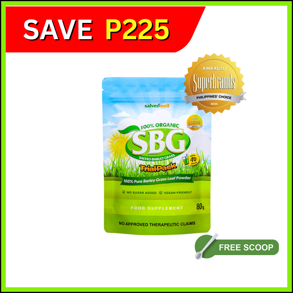 Salveo Barley Grass SBG Trial Pack 80 grams Pure and Organic Food ...