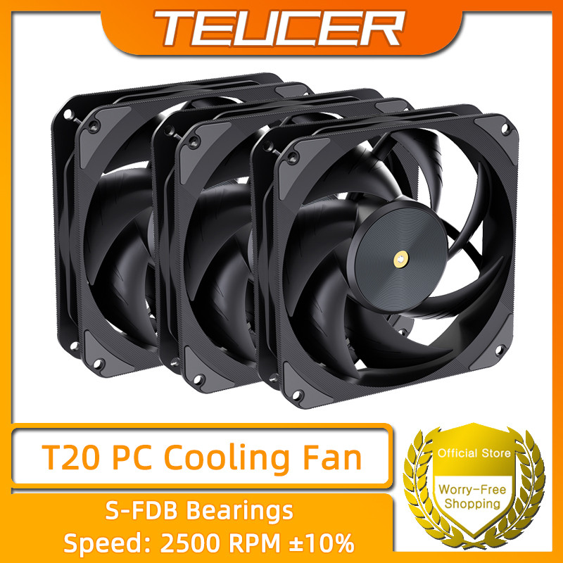 TEUCER T20 PC Fan S-FDB 12V 4Pin 2500RPM High Pressure Chassis Cooling ...