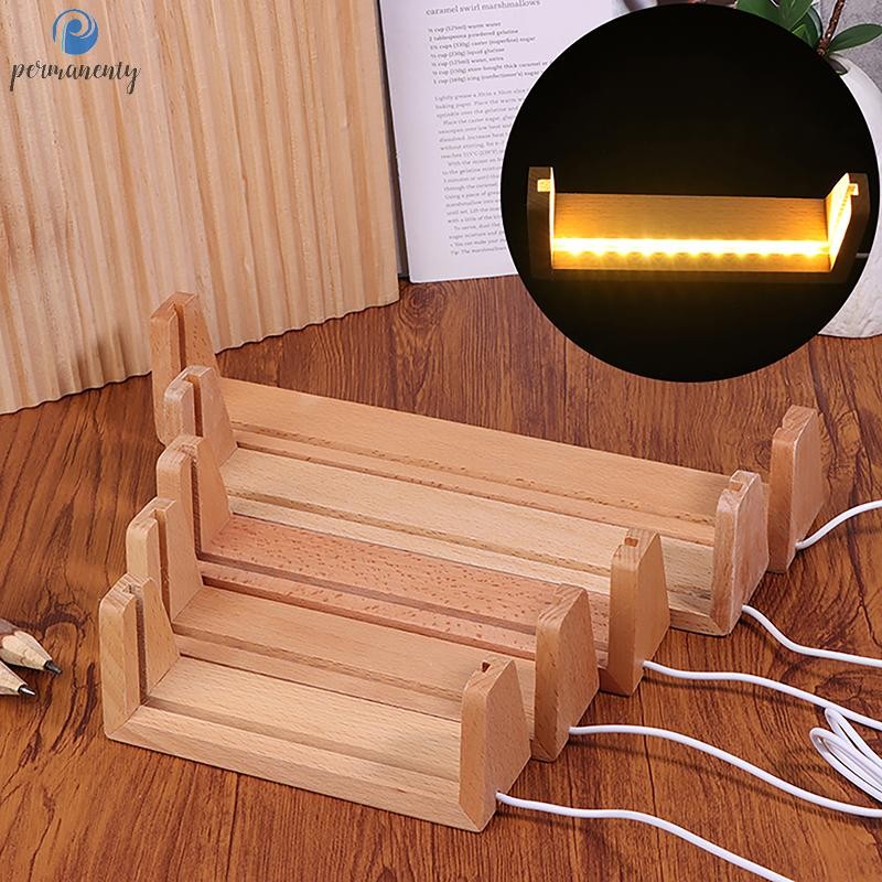 Permanenty Wood Led Light Base Display Stand U-shaped Frame Art Light ...