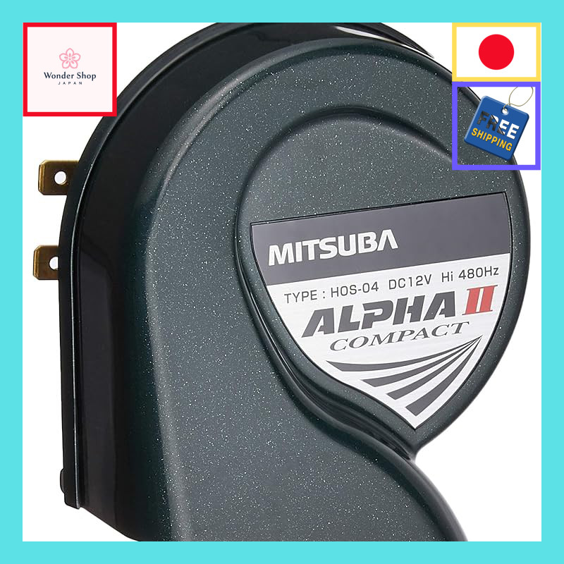 MITSUBA Alpha II Compact Single Horn Car Horn - High & Low Tone Options, Japan Made, Compliance ...
