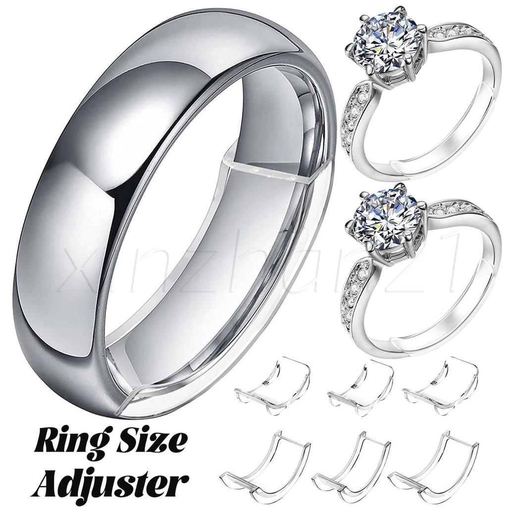 8 Sizes/Set Ring Size Adjuster / Transparent Ring Spacer / PVC Ring ...
