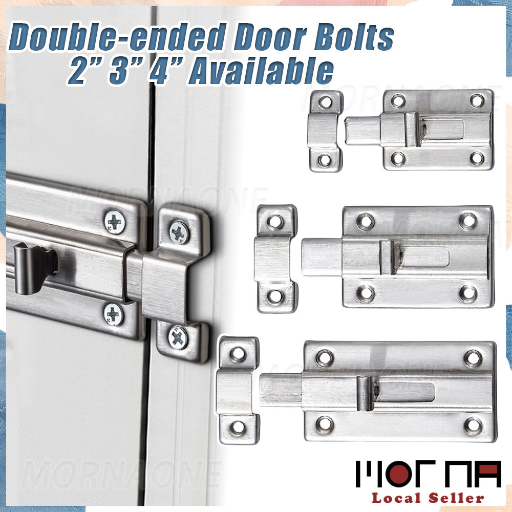 2" 3" 4" Stainless Steel Door Bolt Lock Latch Double-ended Door Bolts ...