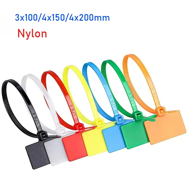 Cable Labels Tags Nylon Cable Tie Tag for Cable Management Colorful ...