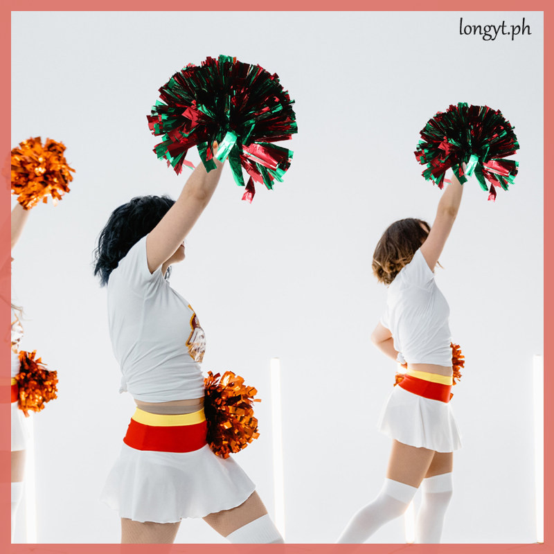 Hand Flower Cheer Pom Poms Cheering Reusable Cheerleader Pompom Props ...