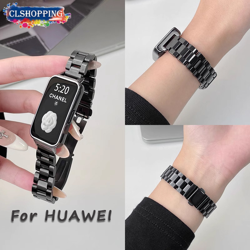 New Metal Strap for Huawei Band 10 9/8 NFC Band,Stainless Steel Metal ...
