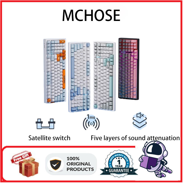 MCHOSE G98 Pro mechanical keyboard is a customized wireless three-mode Bluetooth gaming game ...