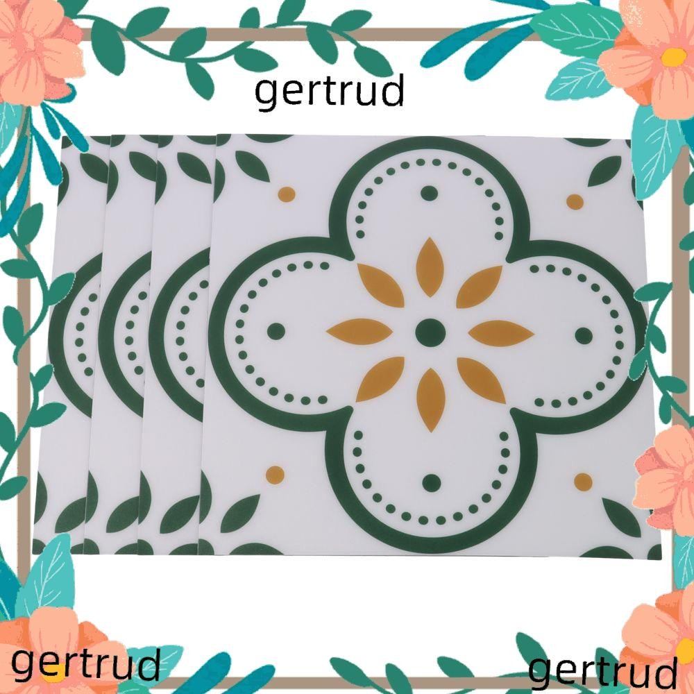 GERTRUD Self Adhesive Tiles, PVC Flower Pattern Peel & Stick Floor ...