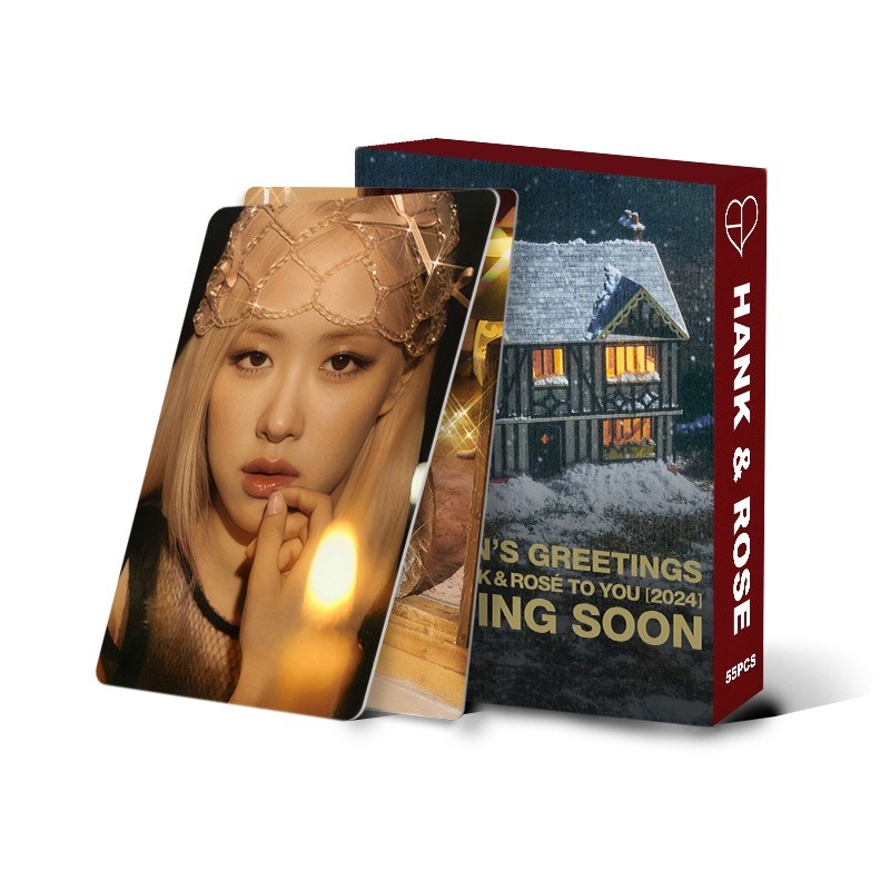 55pcs BP HANK & ROSE JISOO ME Lomo Cards GIRLS Album ROSE 2024 season's ...