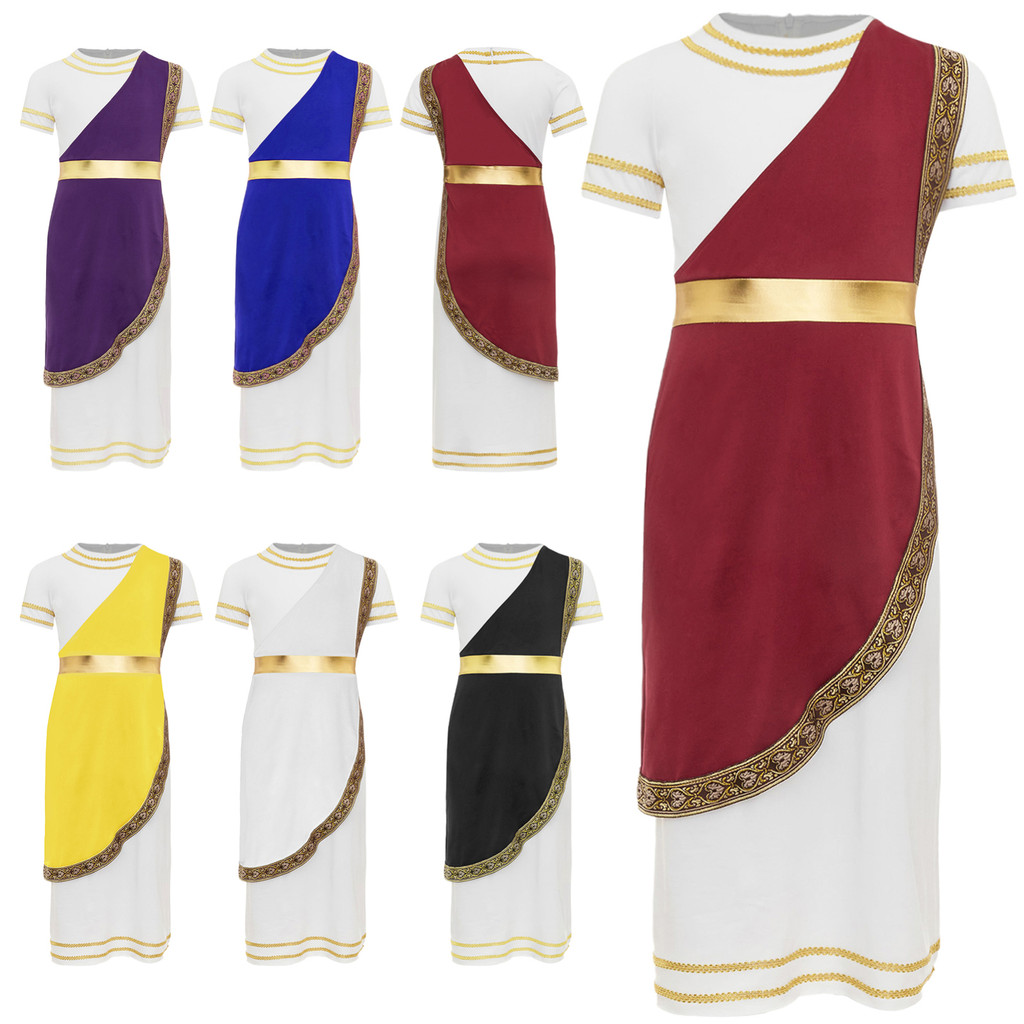 Yeahdor Kids Boys Halloween Ancient Greek Prince Cosplay Costume Short ...