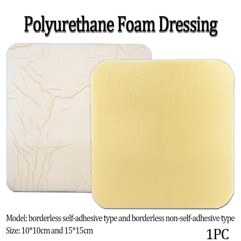 Medical Polyurethane Foam Dressing Unbounded Self-Adhesive/Non-Self ...