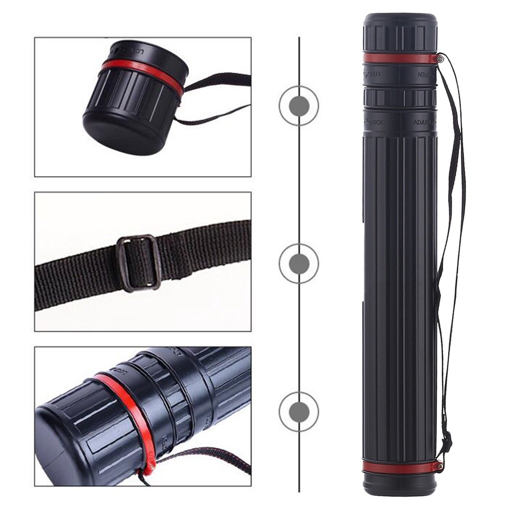 Expandable Drawing Tube for Blueprint Case Large Plastic Black Storage ...