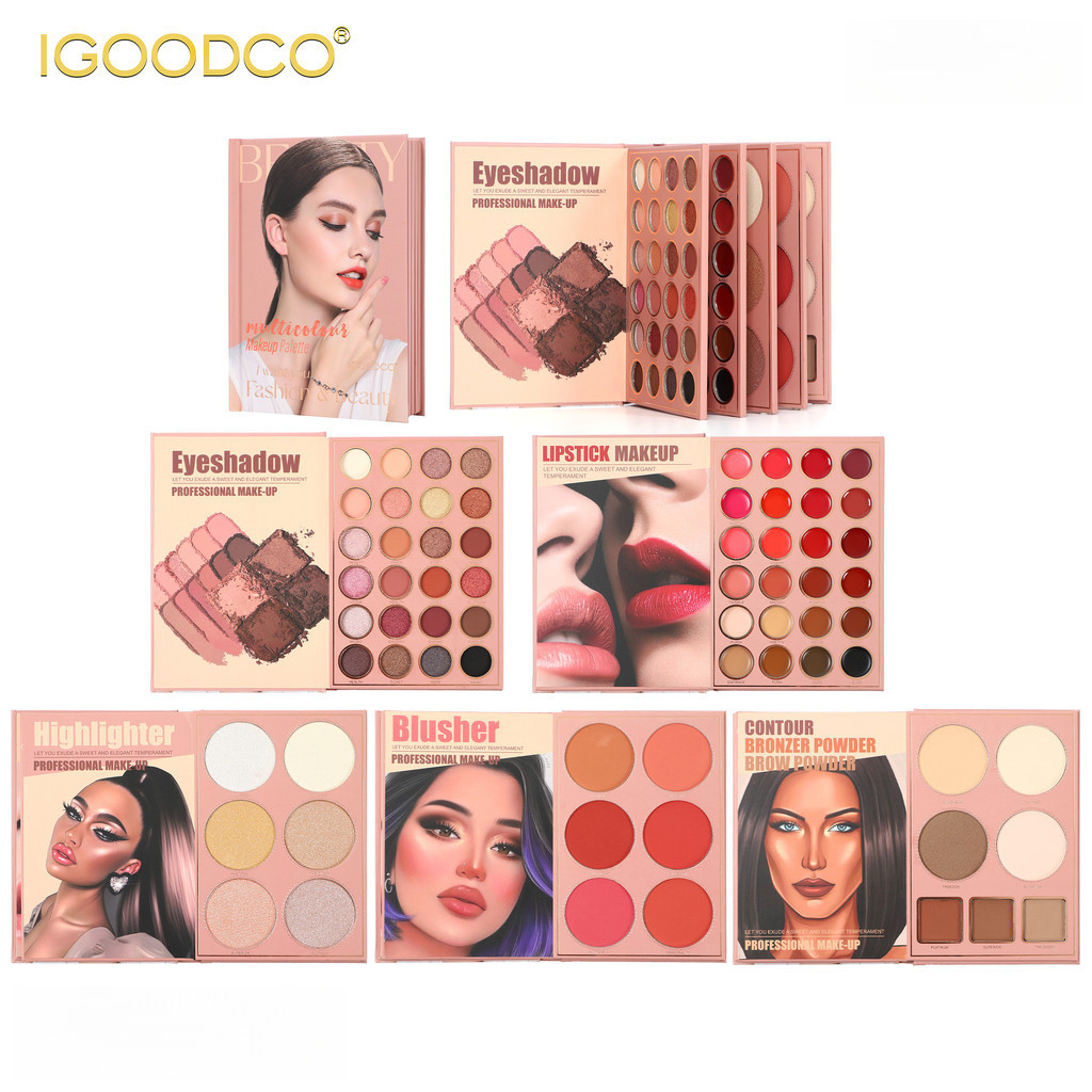 IGOODCO 67 Color Shimmer Highlight Blush Repair Multifunctional Book ...