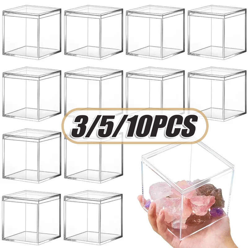 Square Transparent Box - Sweet Candy Box - Plastic Snacks Storage ...