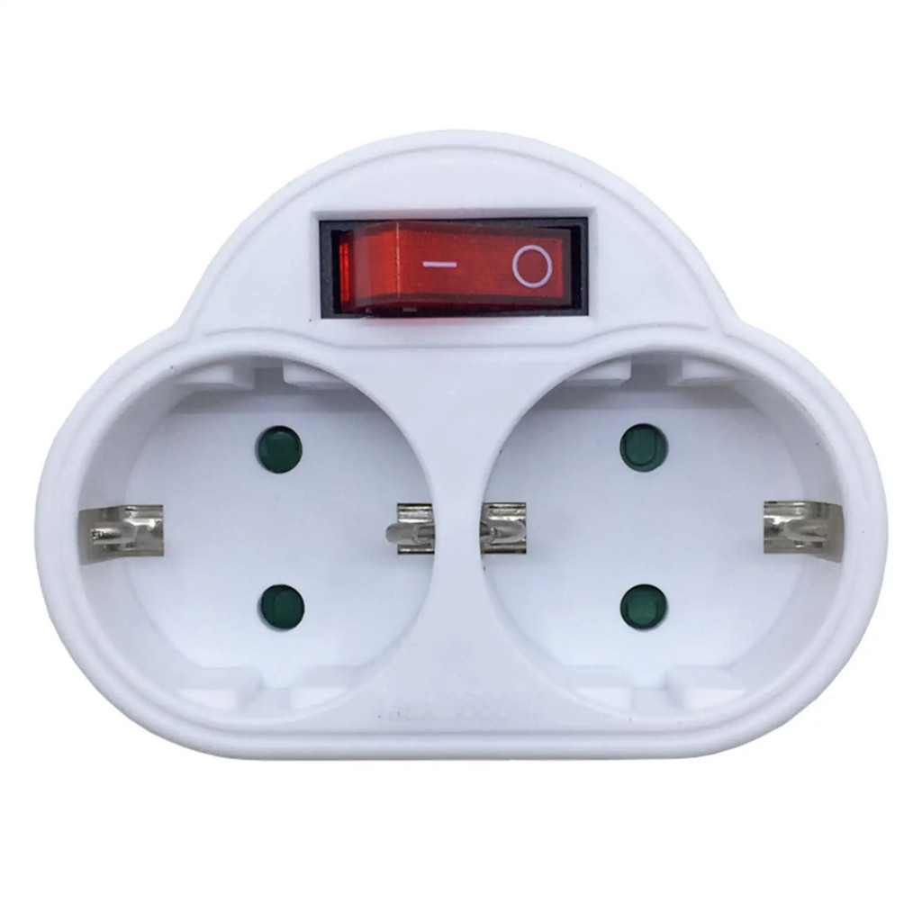250V EU Standard Multiple Plug 16A Double Socket Conversion Socket with ...