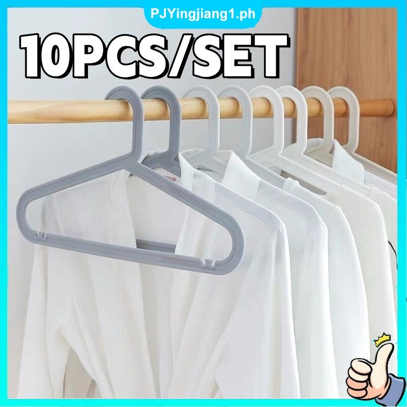 10PCS/Set Traceless Coat Hanger Clothes Hanger Japanese Style Plain ...