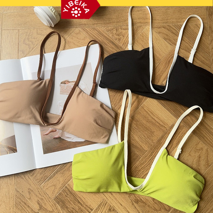 YIBEIKA Deep U Shell Cup Women's Underwear Sexy Wireless Summer Thin ...