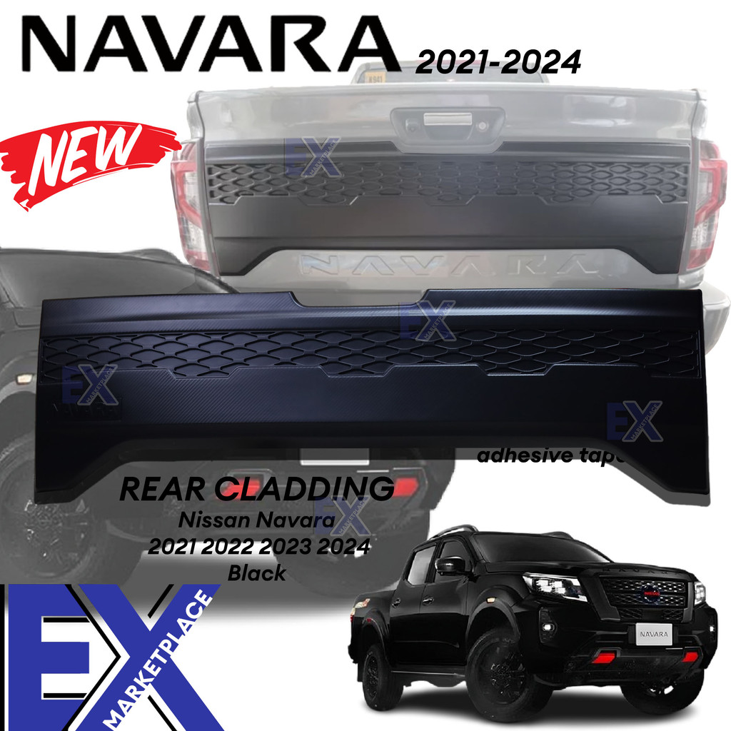 Nissan Navara with Logo 2021 to 2024 Rear Door Cladding/Rear Door Plate ...