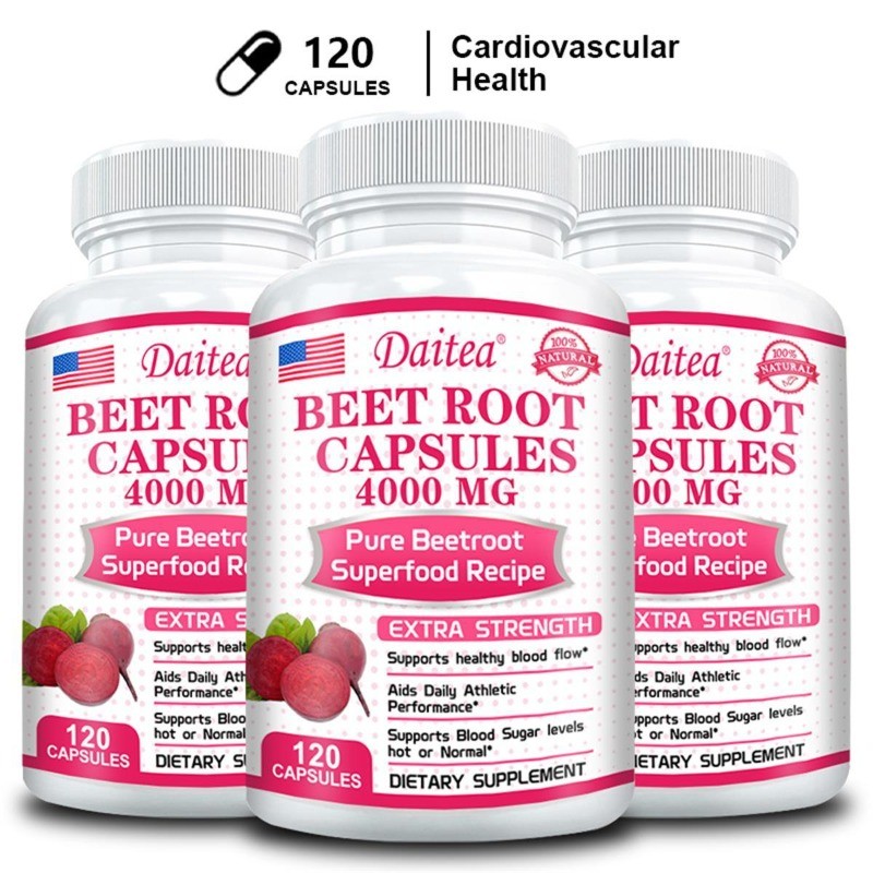 Daitea Beetroot Supplement, 4000 Mg Per Serving, Supports Healthy Blood ...