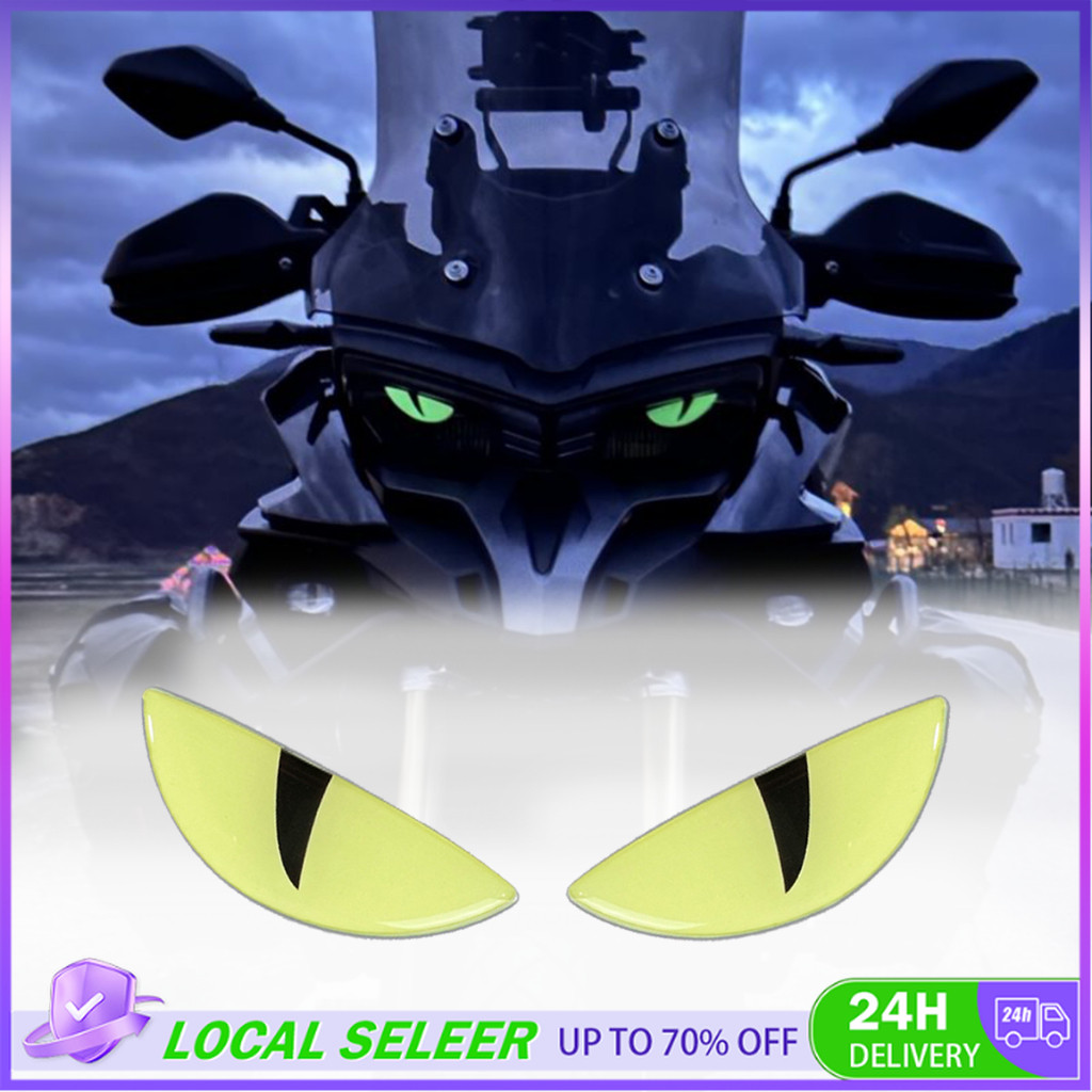 3D Demon Monster Eyes Reflective Warning Sticker for Suzuki Honda ...