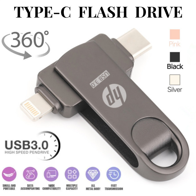 HP Otg Pendrive 1TB TypeC Flash Drive 512GB Usb C Pendrive Otg For ...