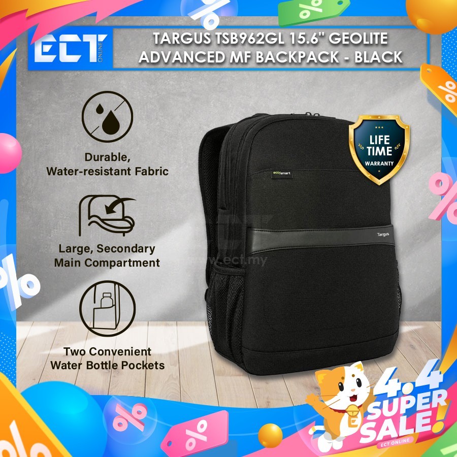 Targus TSB962GL 15.6" Geolite Advanced MF Backpack - Black | Shopee ...