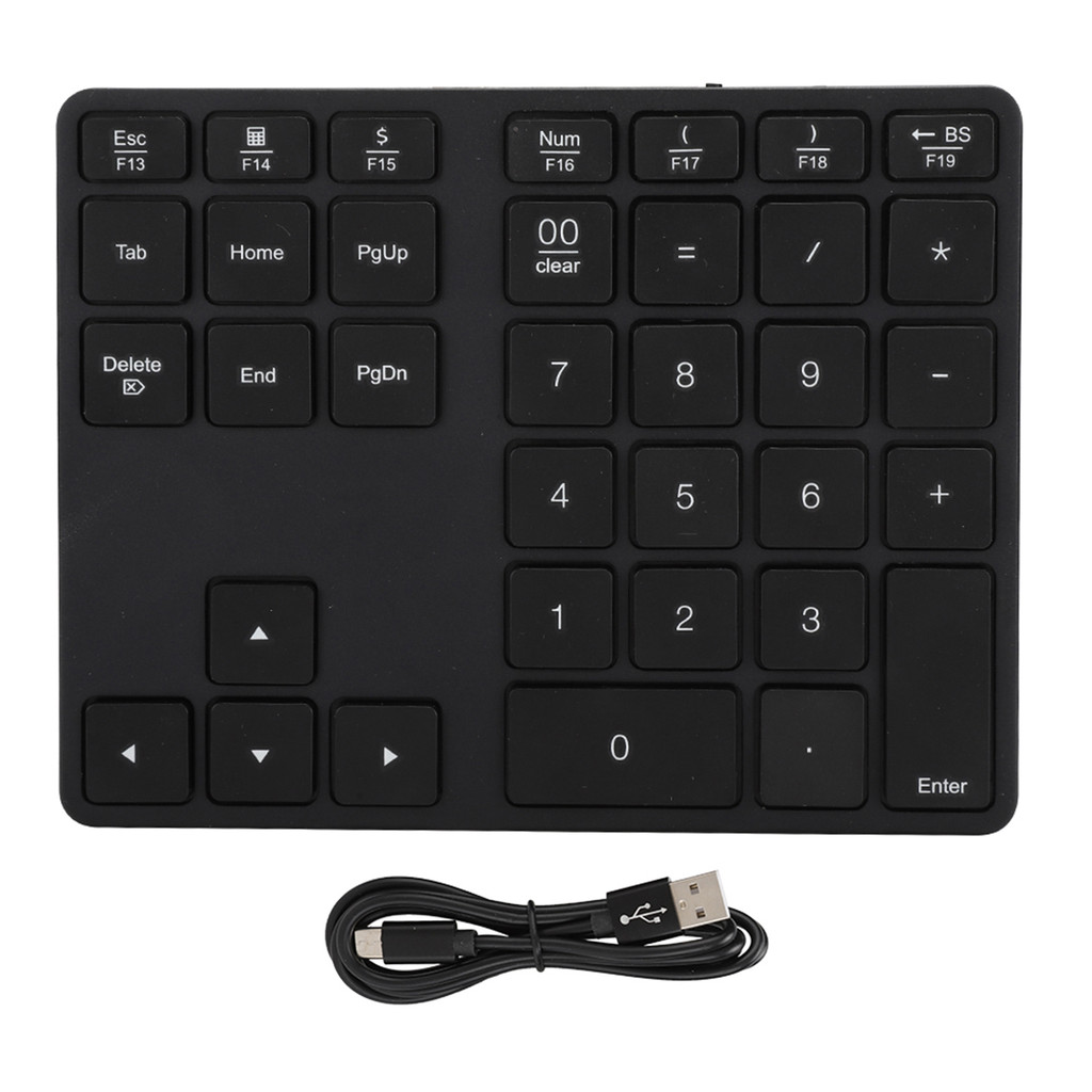 BT308 35 Keys Numeric Keypad Rechargeable Wireless Ultra Thin Keyboard ...