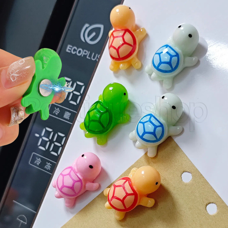 Random Color Mini Turtle Fridge Magnets - Cute DIY Toys - Desktop ...