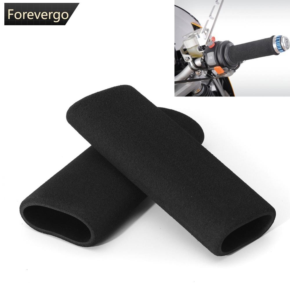 FOREVERGO 2Pcs Motorcycle Anti-Slip Handlebar Handle Grip Cover Foam ...