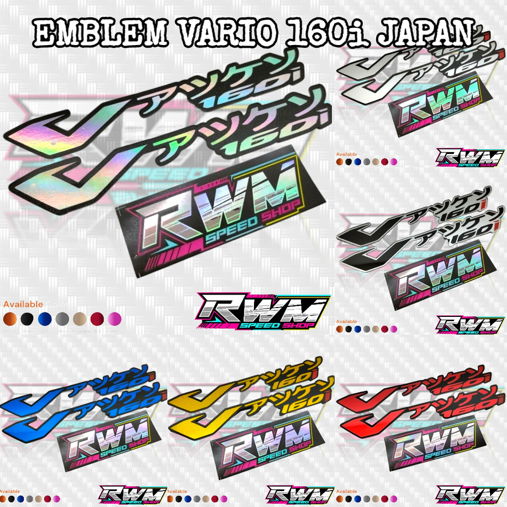 Honda Vario 160i Japan Emblem 3D Logo Embossed Emblem Vario 160 i ...