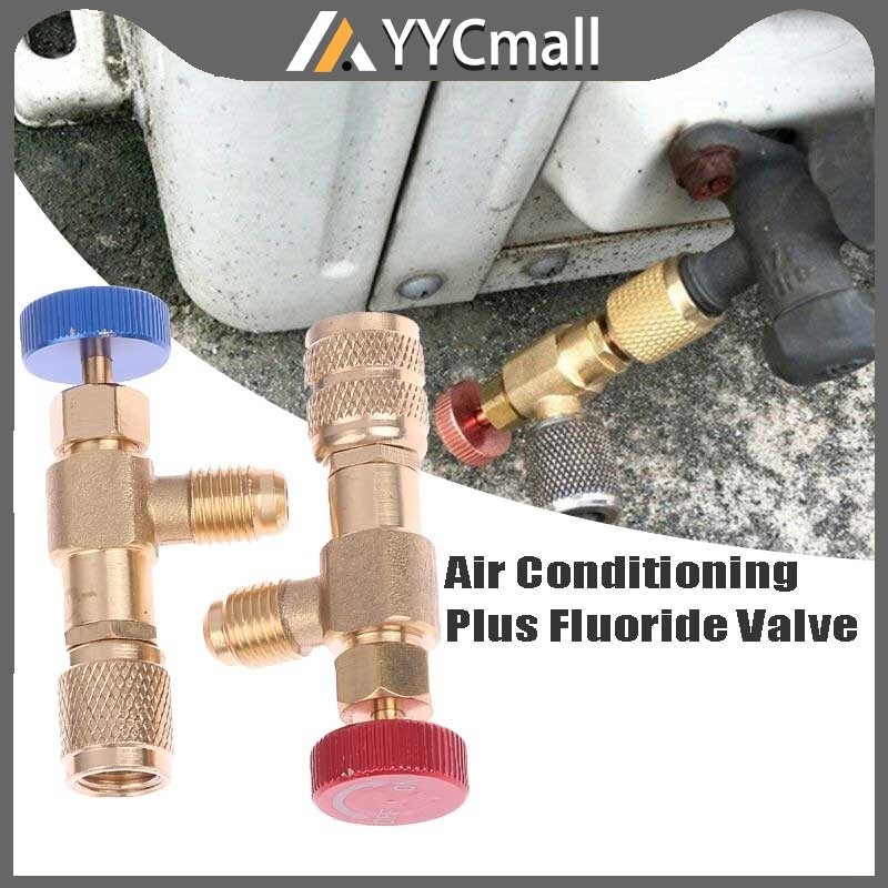 R410 R22 Brass Refrigerant Control Valve 1/4 " R22 R410 Refrigeration ...