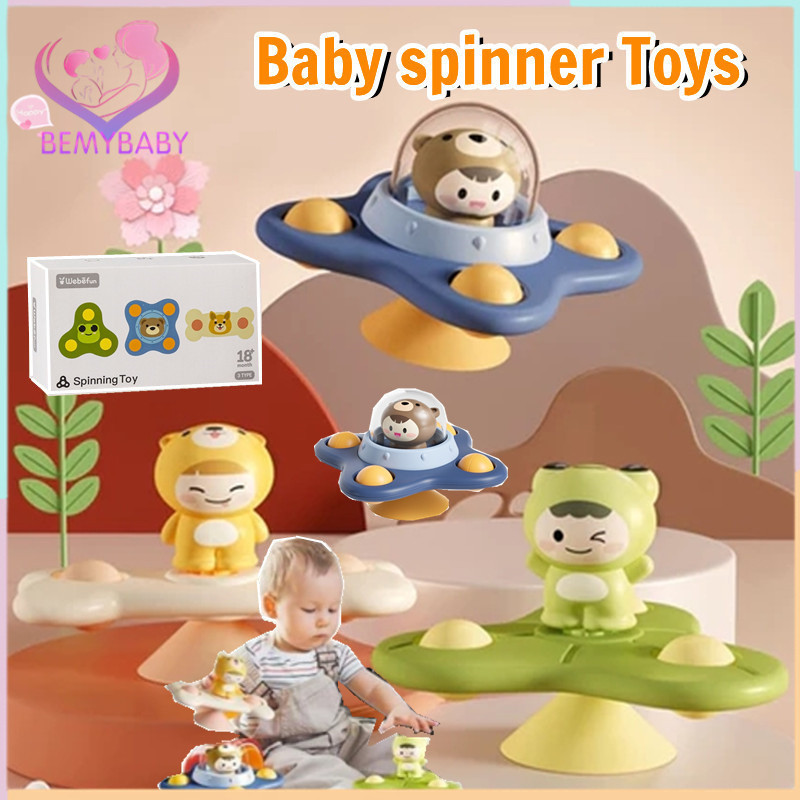 Baby Spinner Toy Suction Kids Spinning Tops Kids Cute Cartoon Fun ...