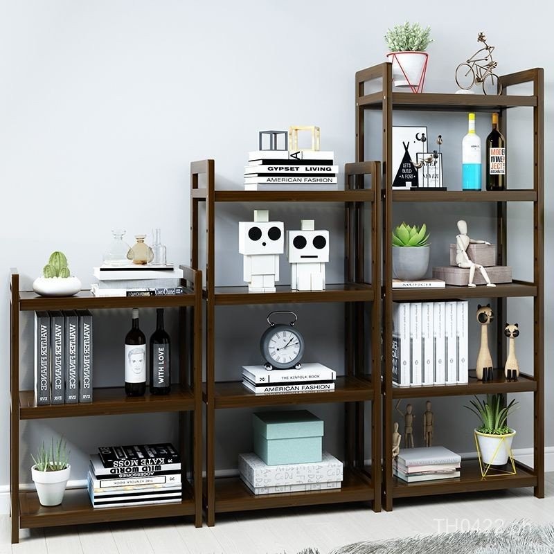 Doorway Space-saving Storage Bamboo Bedroom Storage Rack Multi-layer ...