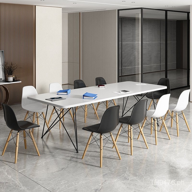 Long Table Office Desk Training Reception Rounded Corner Furniture ...