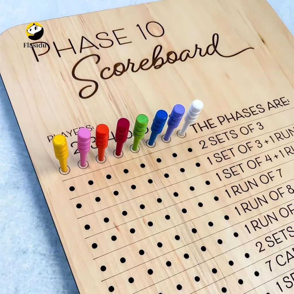 Score Board Game Tracker Reusable Scorekeeping Tool Wooden Family Game ...