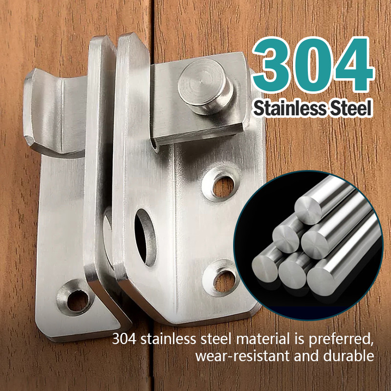 304 Stainless Steel Safety Hasp Door Lock for Bathroom Bedroom Door ...