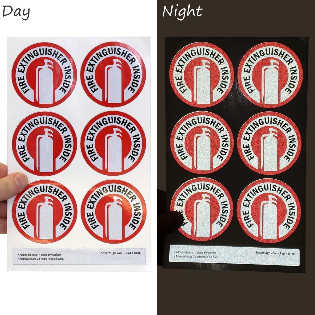 First aid fire extinguisher with vinyl sticker warning sticker for ...