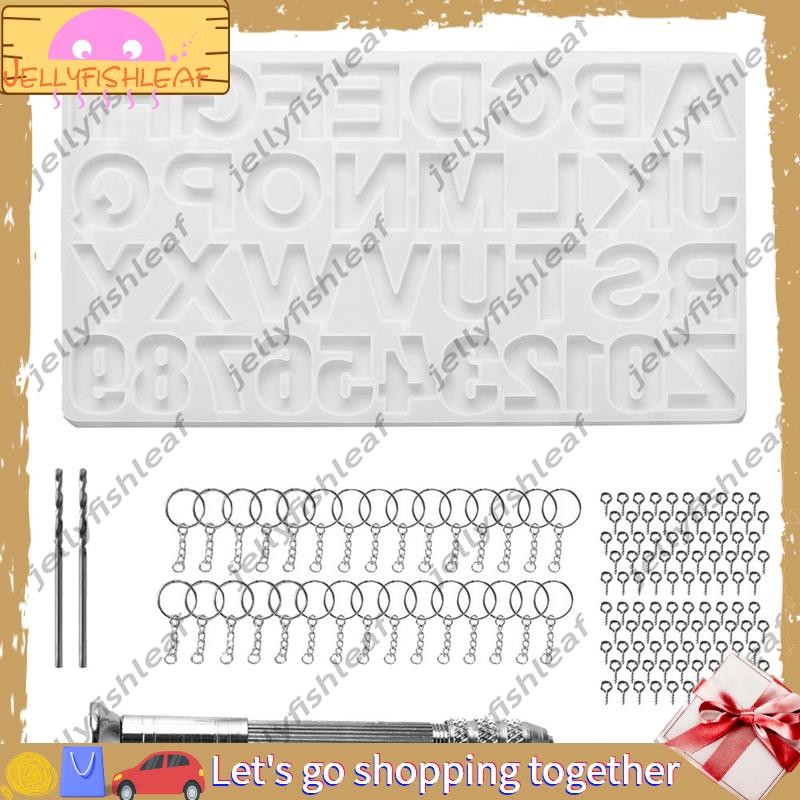 【jellyfishleaf】DIY Crystal Resin Drop Glue Alphabet English Word ...