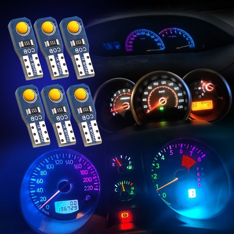 1PCS T5 Led Meter Bulb with Twist Sockets Super Bright Wedge Instrument ...