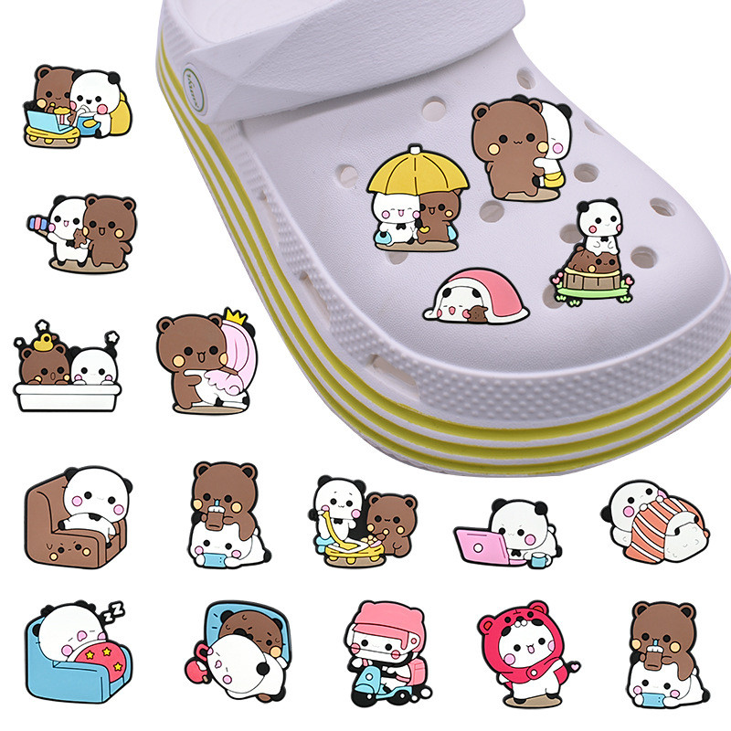 Cartoon Bubu and Dudu Jibbitz Crocs Anime Croc Jibbits Bear Panda ...