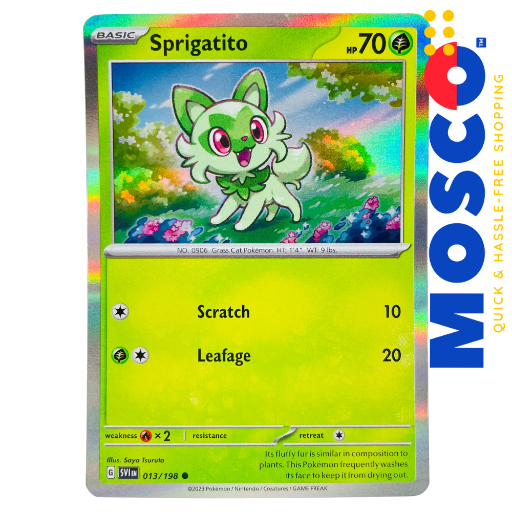 Sprigatito - 013/198 (Mirage Holo) Scarlet & Violet Promo Cards ...