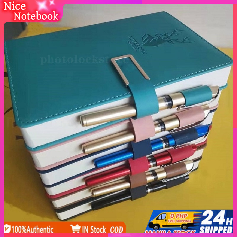 416 Pages paper A5 Leather notebook notepad Thick college Notebook ...