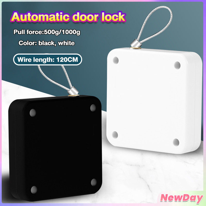 N.D Automatic Door Closer Punch-Free Sliding Door Closer Spring Home ...