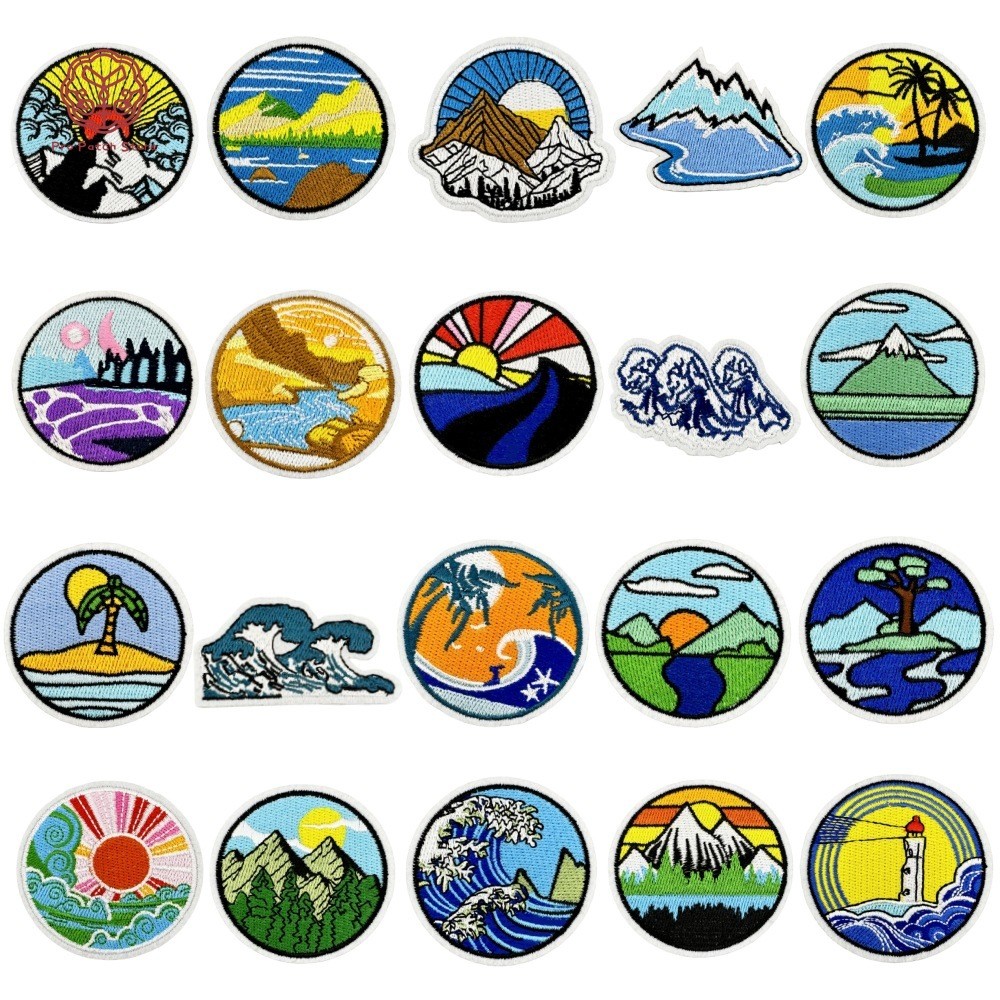 Pro Patch Store Outdoors Travel Scenery Series DIY Embroidery Patches ...