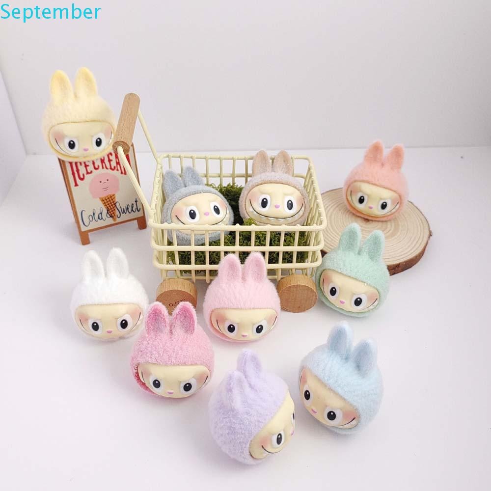 SEPTEMBER Flocking Labubu Dolls, Desktop Decoration Jewelry Doll ...