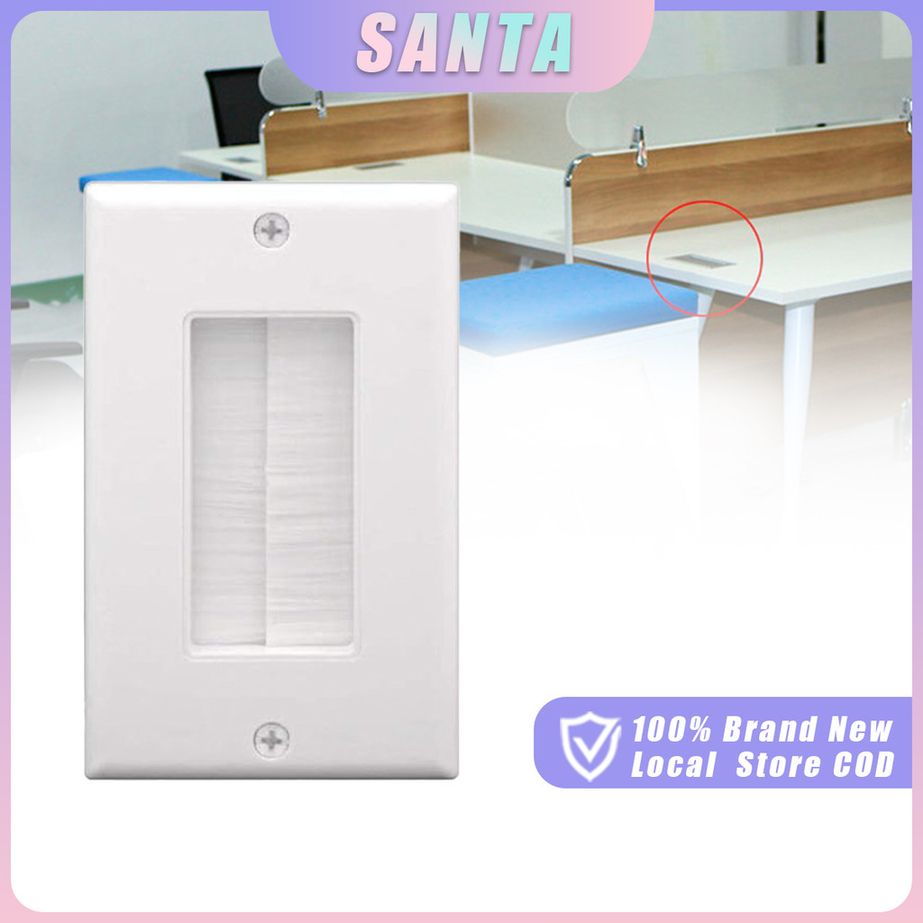 Flush Brush Wall Plate Brush Single Gang Wall Outlet Cable Entry Plate ...