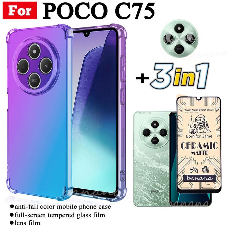 3 in 1 Poco C75 Anti-fall Mobile Phone Case for Poco C61 C65 C7 5 ...