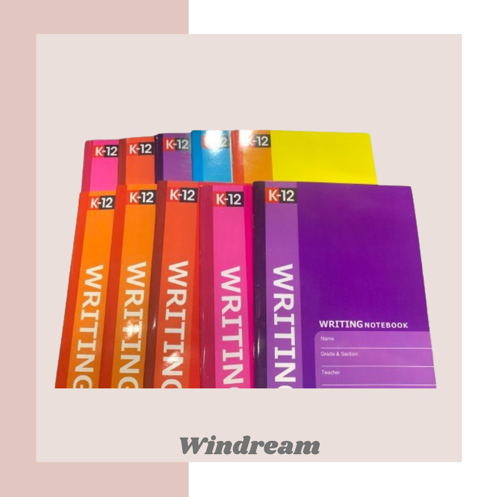 K-12 Writing Notebook 80 lvs any color (sold per piece) | Shopee ...