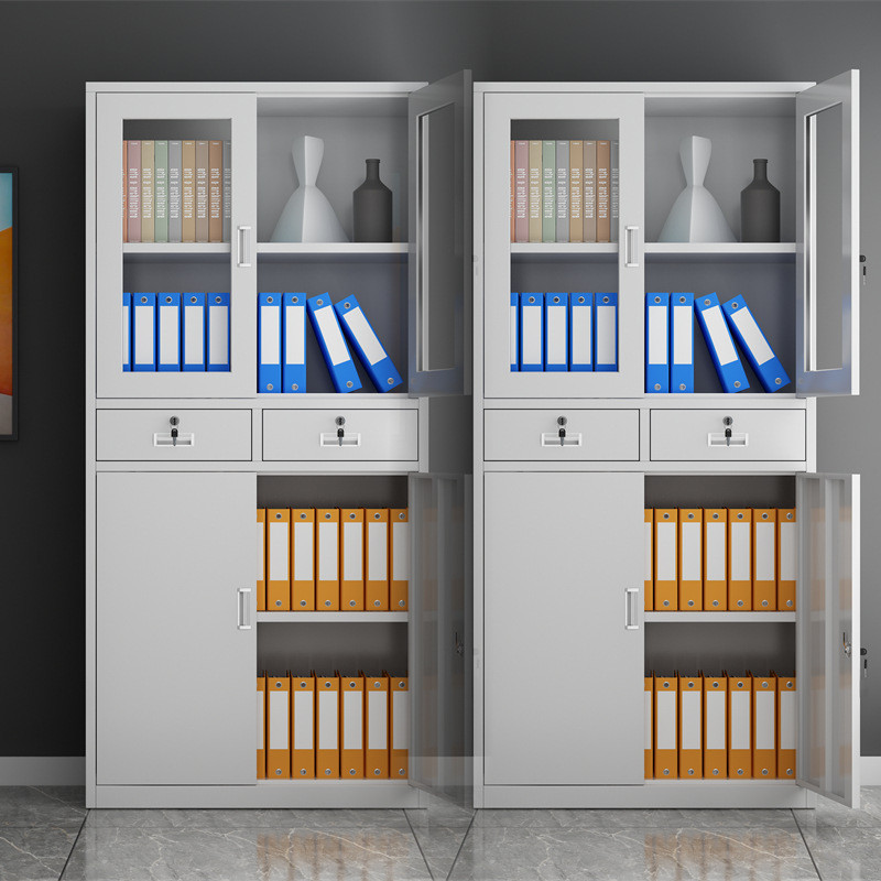 Middle Two-Drawer File Cabinet Iron Locker Office Cabinet Metal Cabinet ...