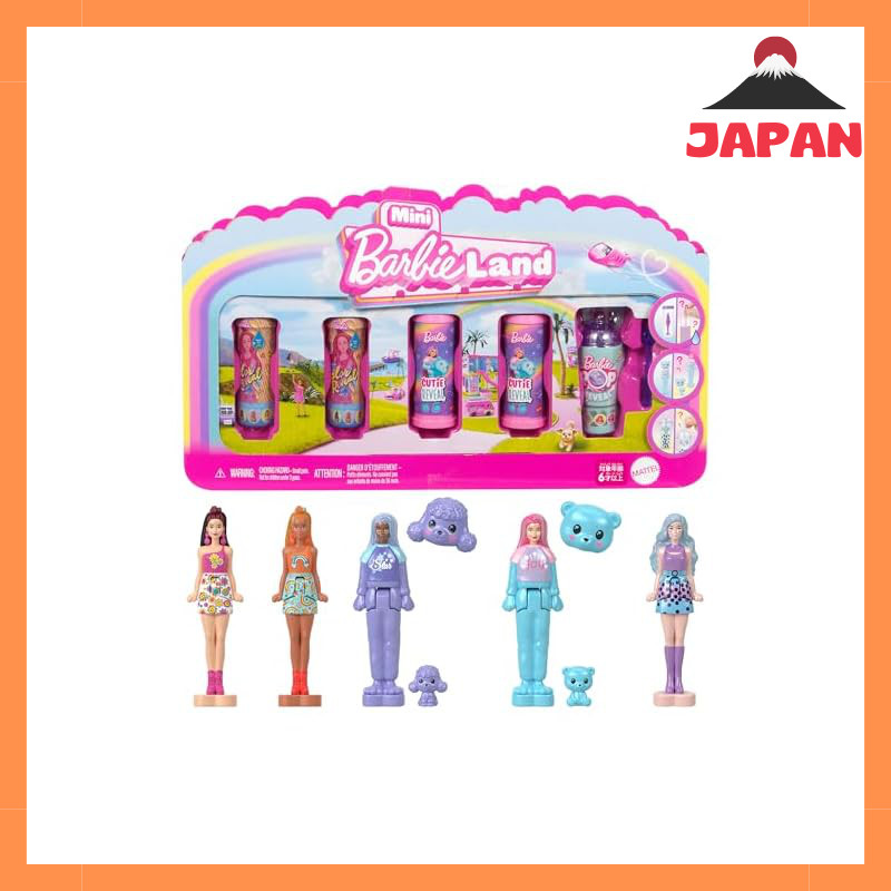 Barbie Mini Barbie Land Reveal Series Micro Doll Set, Dress-Up Dolls ...